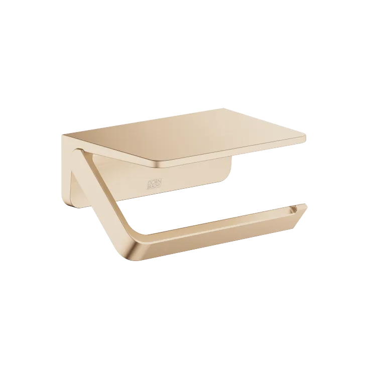 SERIES SPECIFIC Brushed Light Gold : Tissue holder with shelf