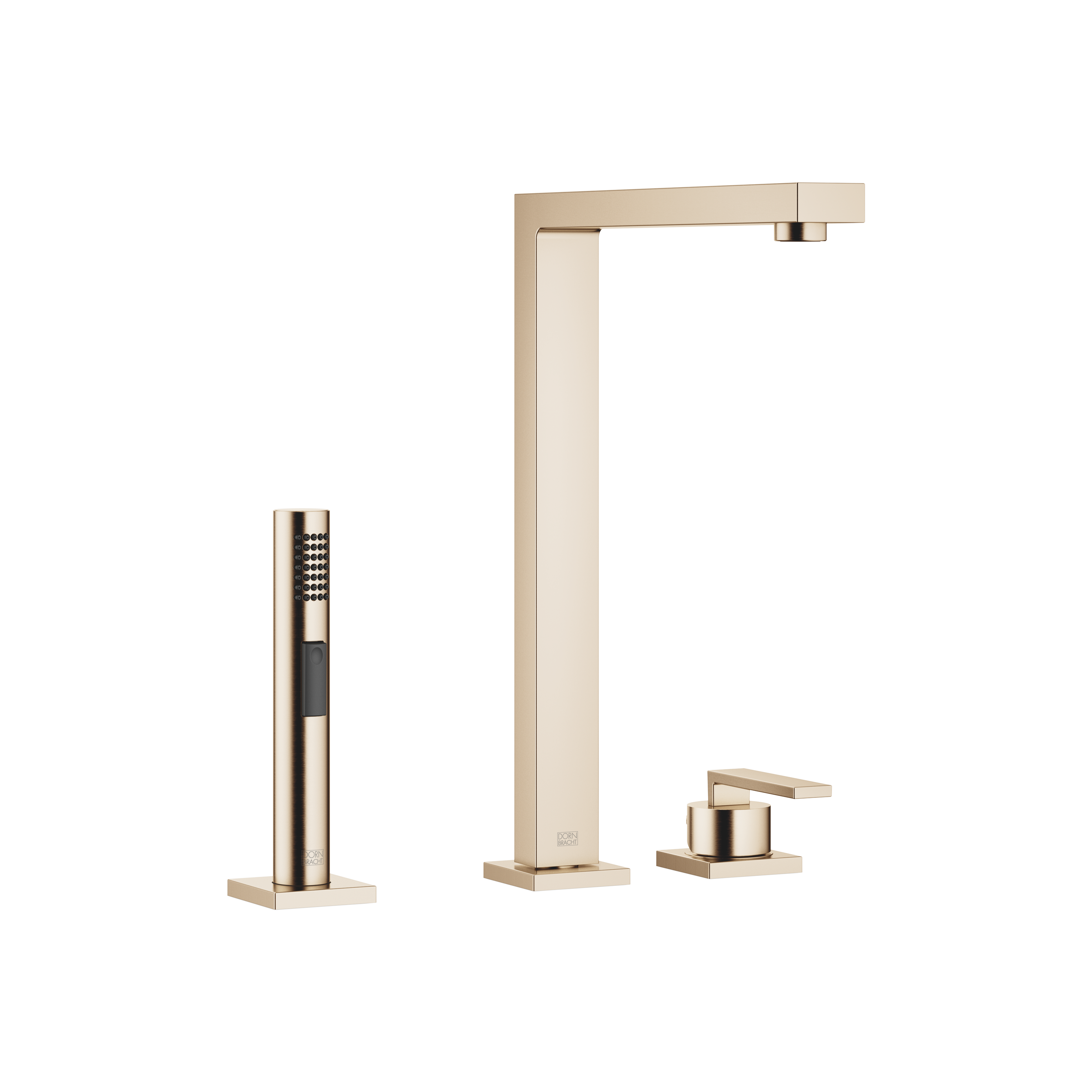 LOT Brushed Champagne (22kt Gold) : Single-lever mixer with individual ...