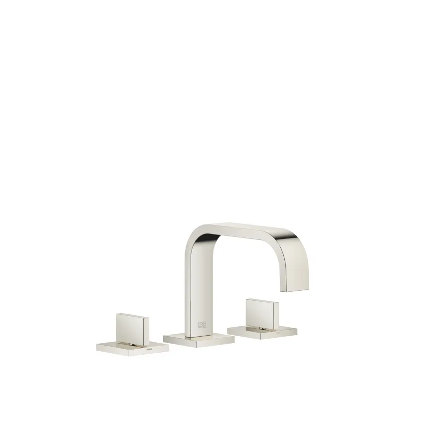 MEM Platinum Washbasin faucets: Three-hole lavatory mixer with drain