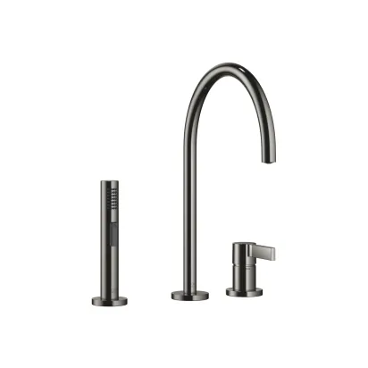 SERIES-VARIOUS Dark Chrome Kitchen faucets: Side spray set