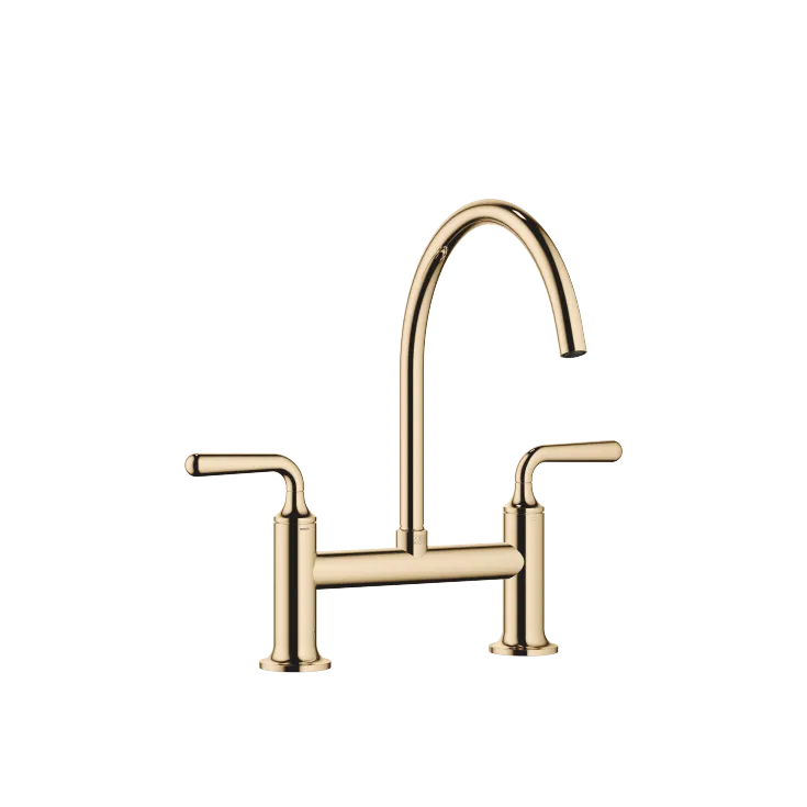 VAIA Durabrass (23kt Gold) : Two-hole bridge mixer For sprayer ...