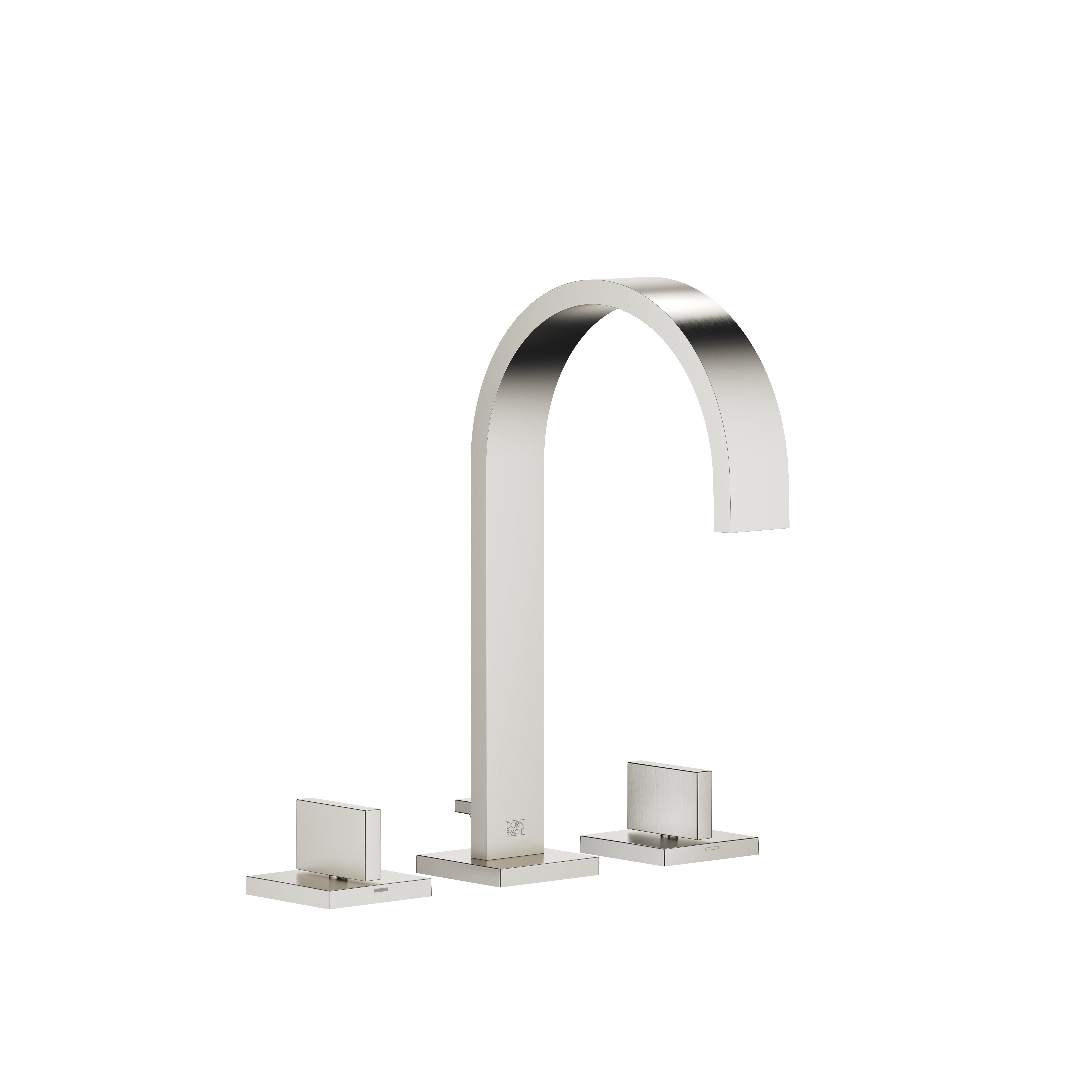 MEM Brushed Platinum : Three-hole basin mixer with pop-up waste