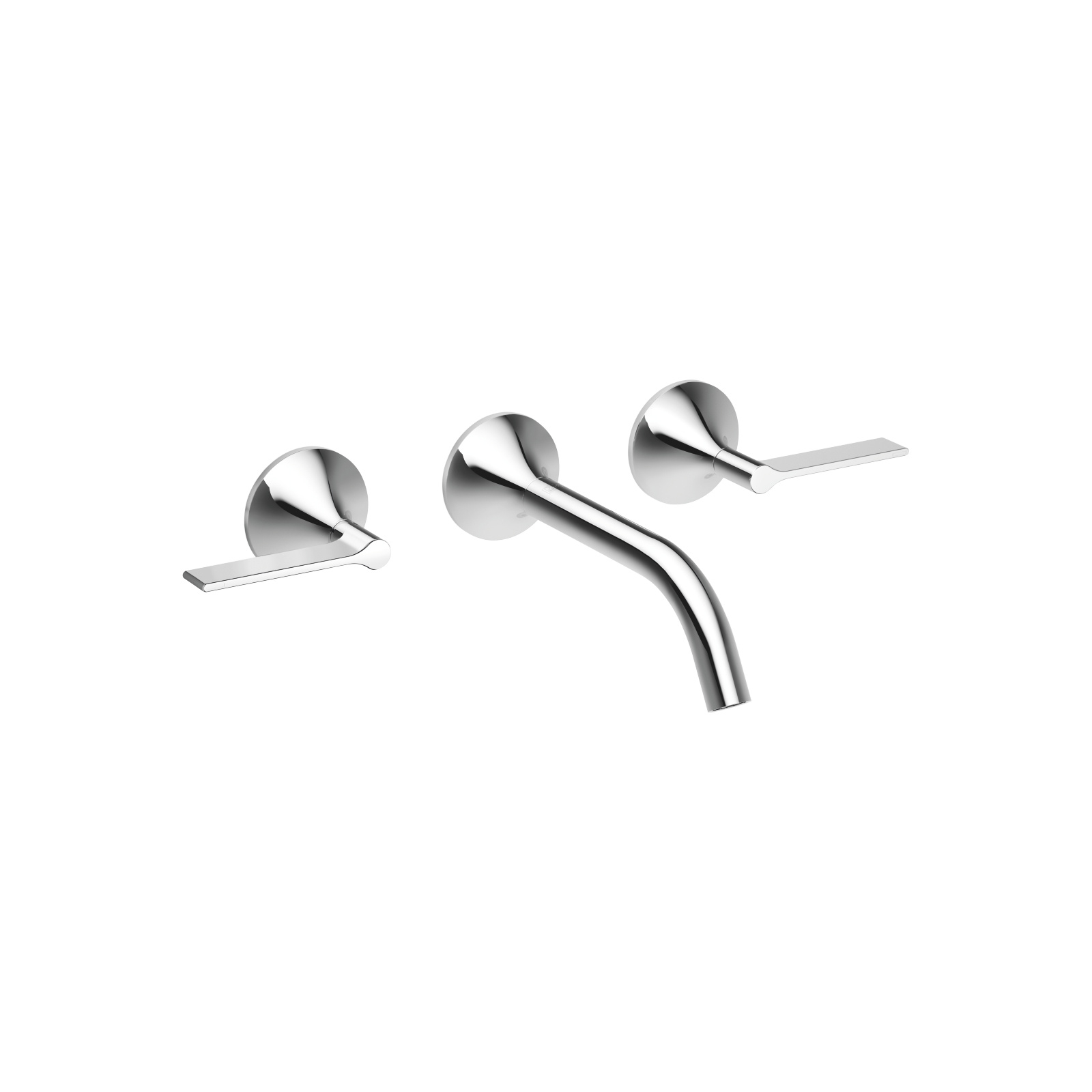 VAIA Chrome Washstand faucets: Wall-mounted basin mixer without pop-up ...