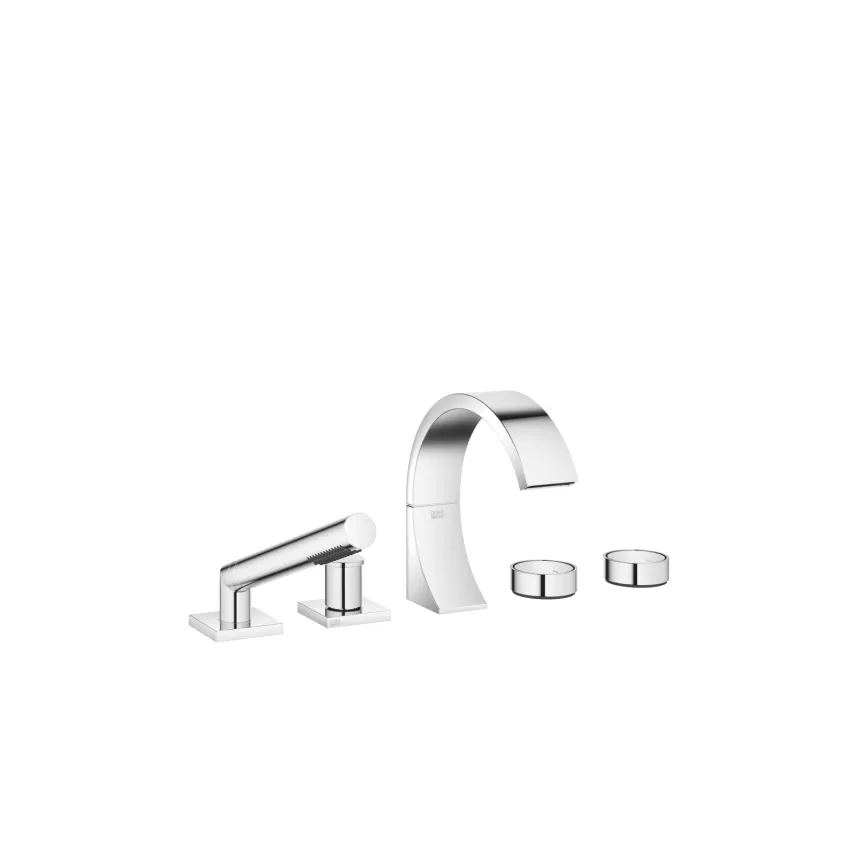 CYO Chrome Tub faucets: Five hole tub set for deck-mounted tub installation