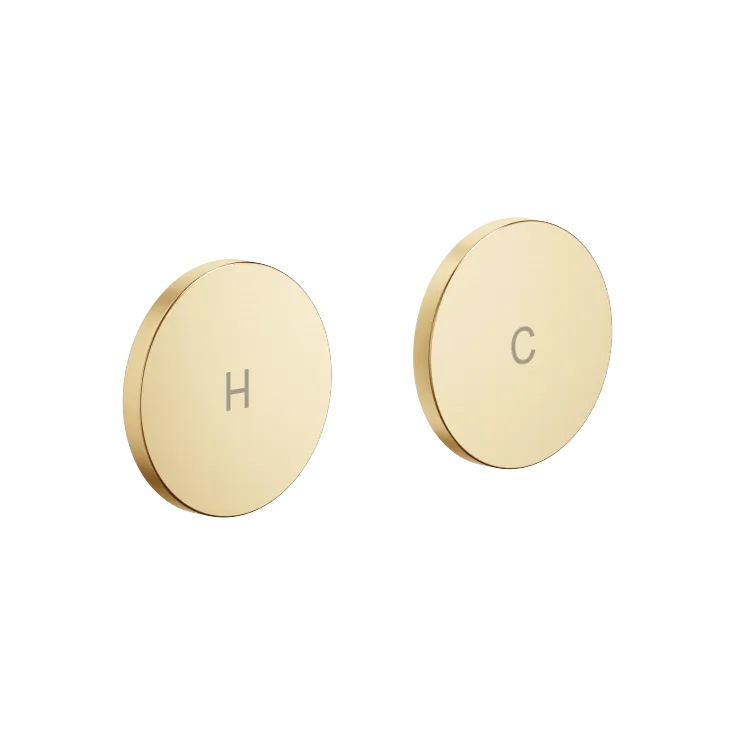 CYO Brushed Durabrass (23kt Gold) : Handle insert set H & C marking