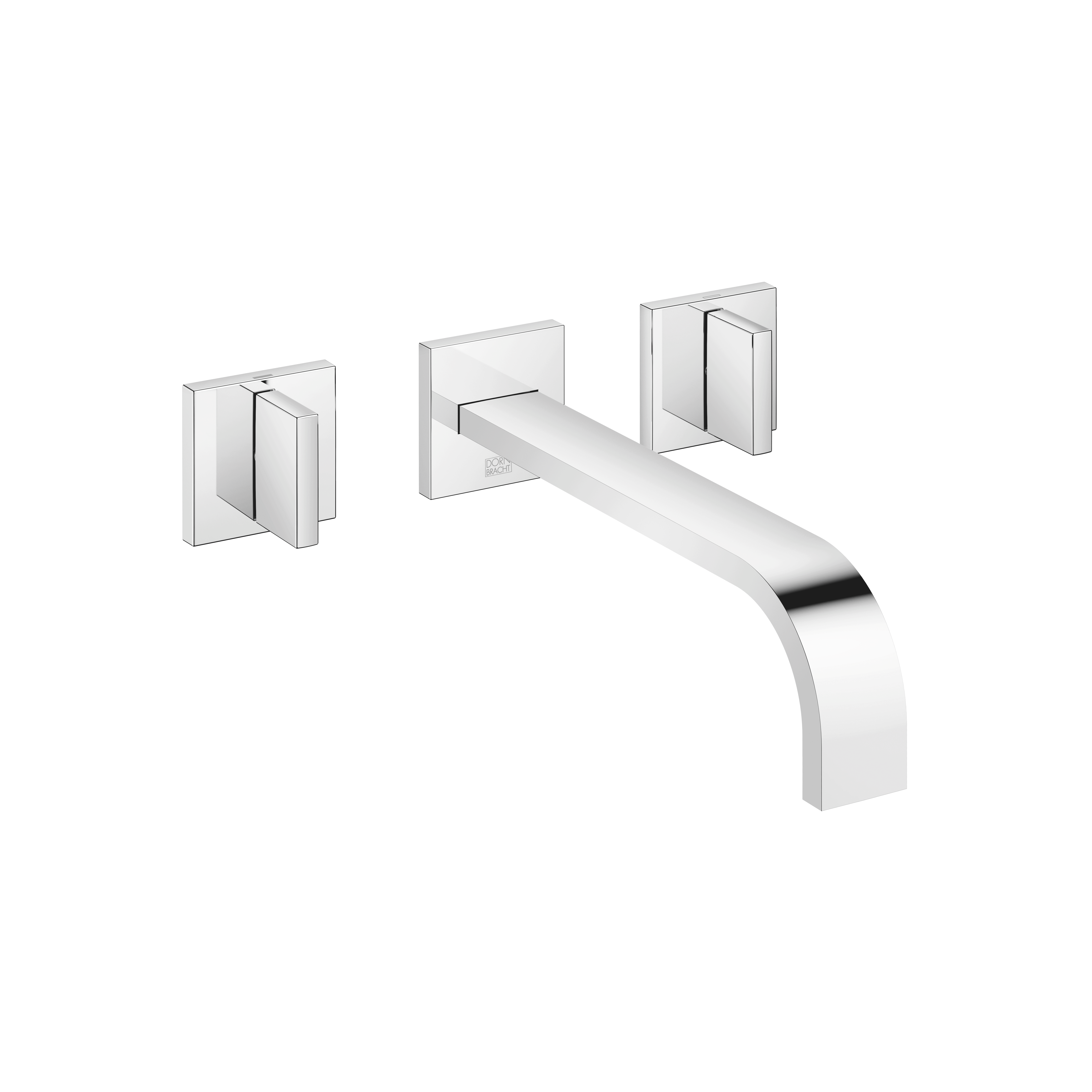 MEM Chrome : Wall-mounted basin mixer without pop-up waste