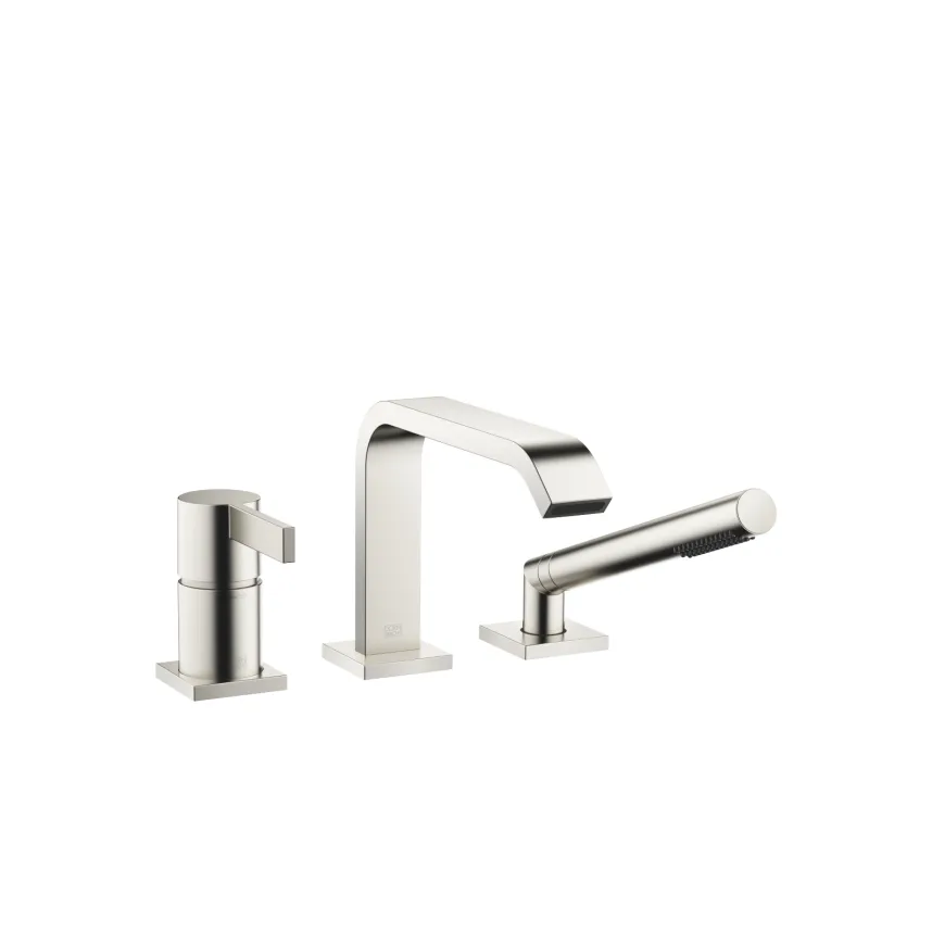 IMO Brushed Platinum Tub faucets: Three-hole single-lever tub mixer for ...