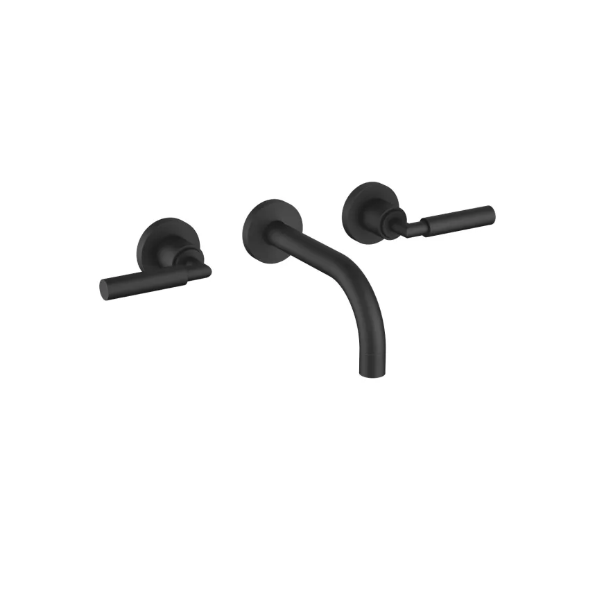TARA Matte Black Washstand faucets: Wall-mounted basin mixer without ...