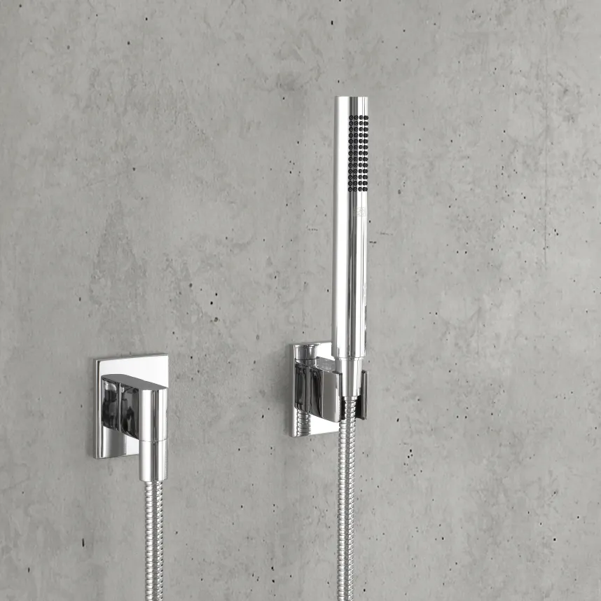 Series Specific Dark Chrome Sprays And Shower Systems Hand Shower Set With Individual Rosettes