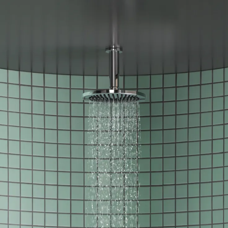 SERIES SPECIFIC Chrome : Rain shower with ceiling fixing 220 mm
