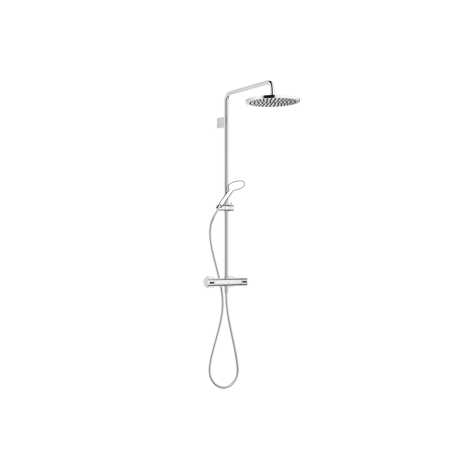 EDITION PRO Brushed Chrome Shower faucets: Showerpipe with shower ...