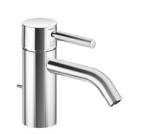 META Brushed Chrome Washbasin faucets: Single-lever lavatory mixer with ...