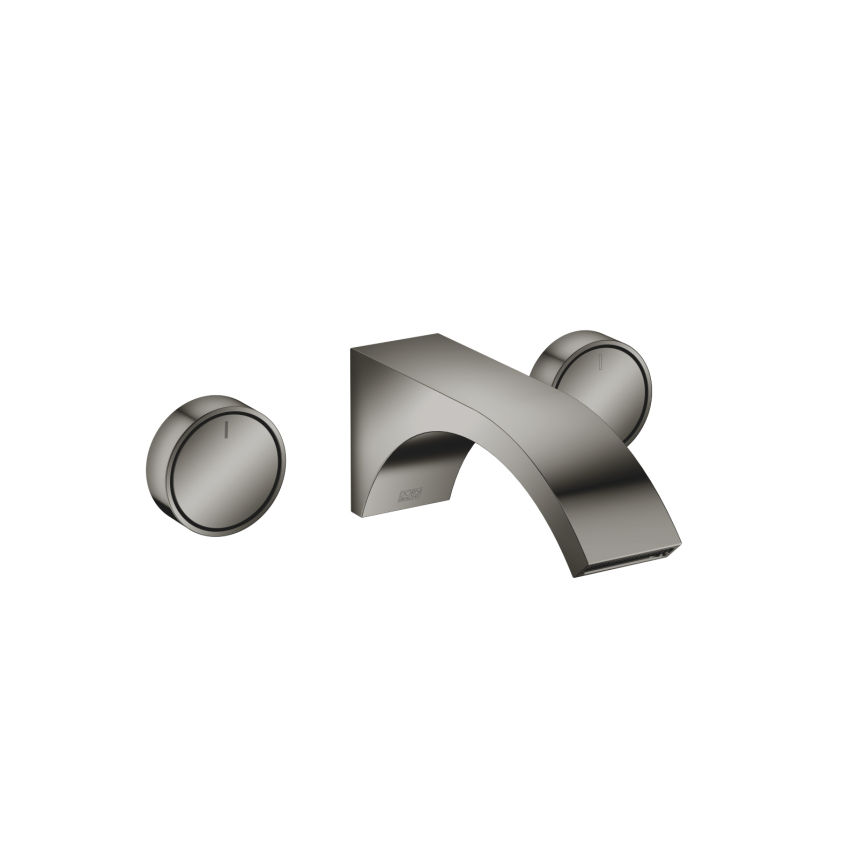 CYO Dark Chrome Washstand faucets: Wall-mounted basin mixer without pop ...