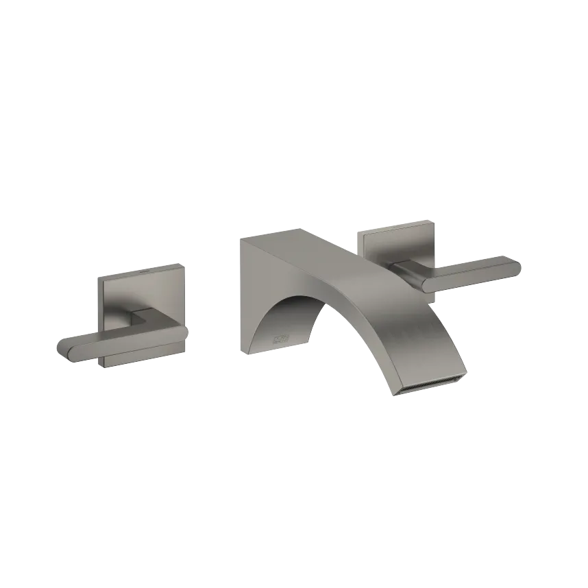 CYO Brushed Dark Platinum Washbasin faucets: Wall-mounted three-hole ...