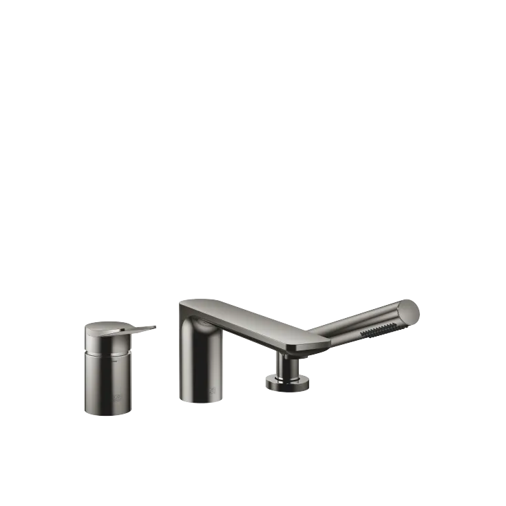 LISSÉ Dark Chrome : Three-hole single-lever bath mixer for bath rim or ...