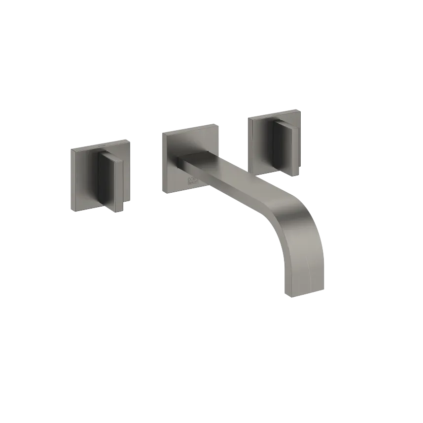 MEM Brushed Dark Platinum Washbasin faucets: Wall-mounted three-hole ...