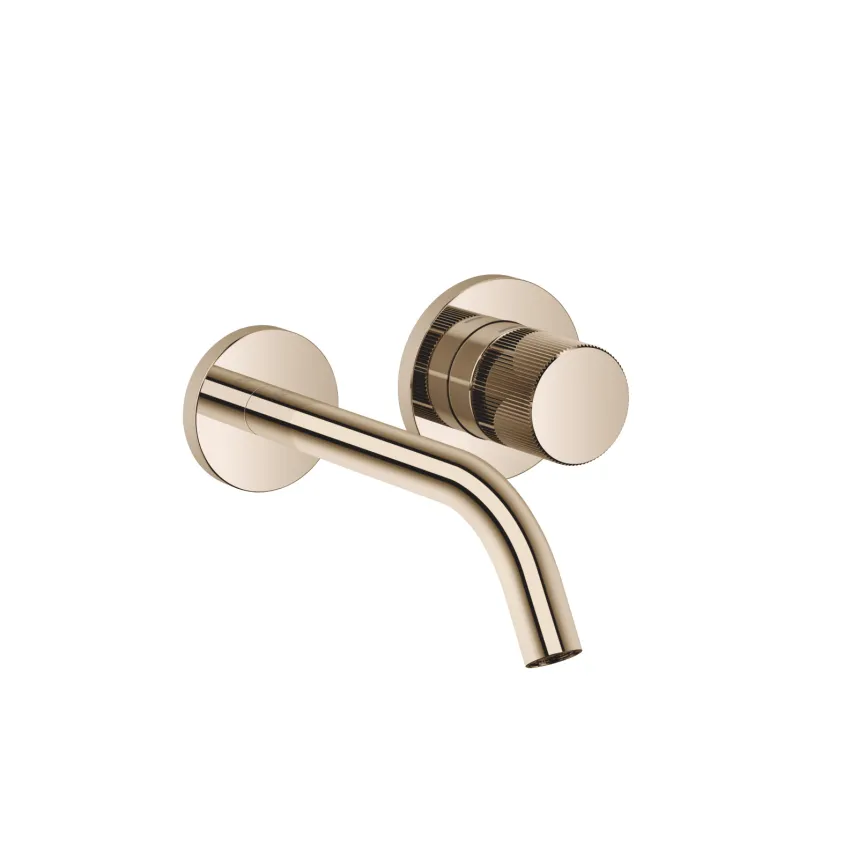 META Champagne (22kt Gold) Washbasin faucets: META PURE Wall-mounted ...