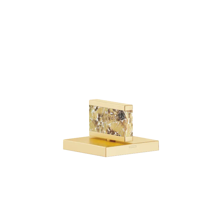 Brushed Durabrass (23kt Gold) : Handle Nature Squared Hatchet Shell Gaya White