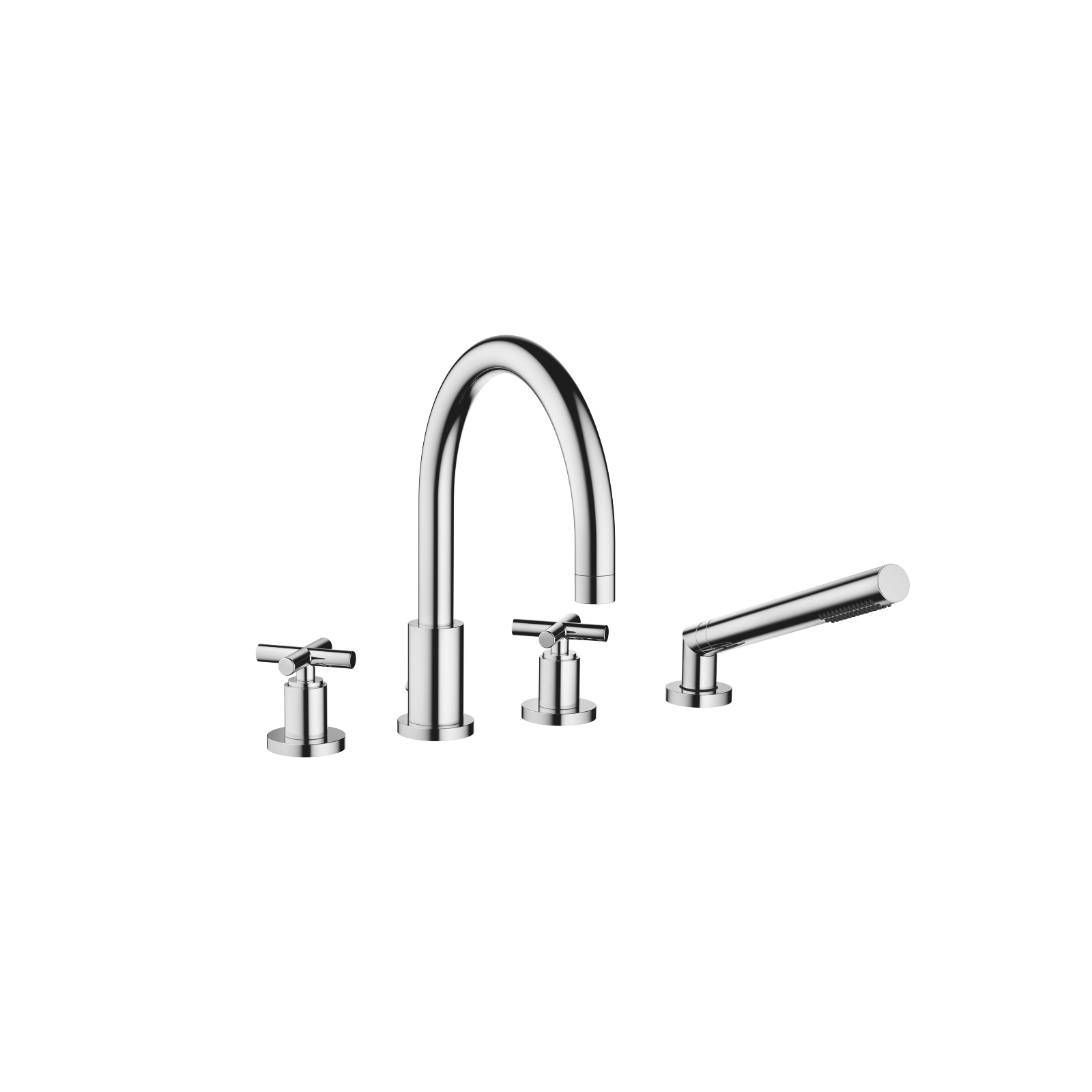 TARA Chrome Tub faucets: Deck-mounted tub mixer, with hand shower set ...