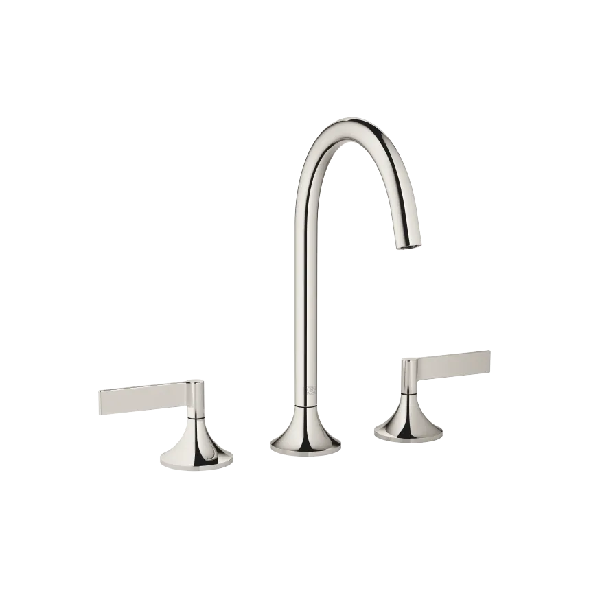 VAIA Platinum Washbasin faucets: Three-hole lavatory mixer with drain