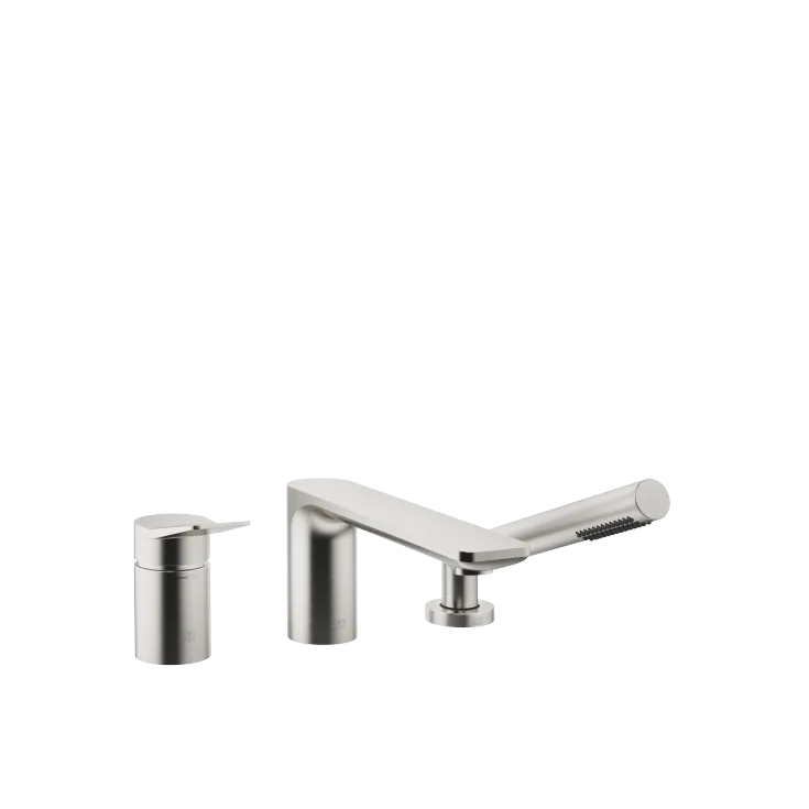 LISSÉ Brushed Platinum : Three-hole single-lever bath mixer for bath ...