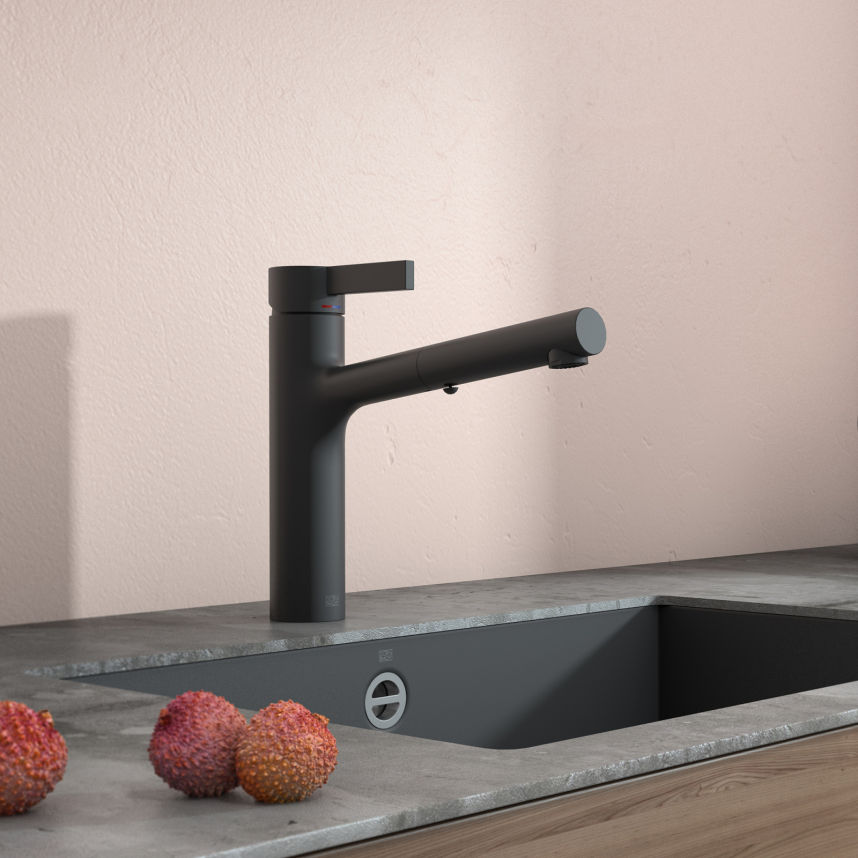 DORNBRACHT LYV Chrome Kitchen faucets: Single-lever mixer Pull-out with ...