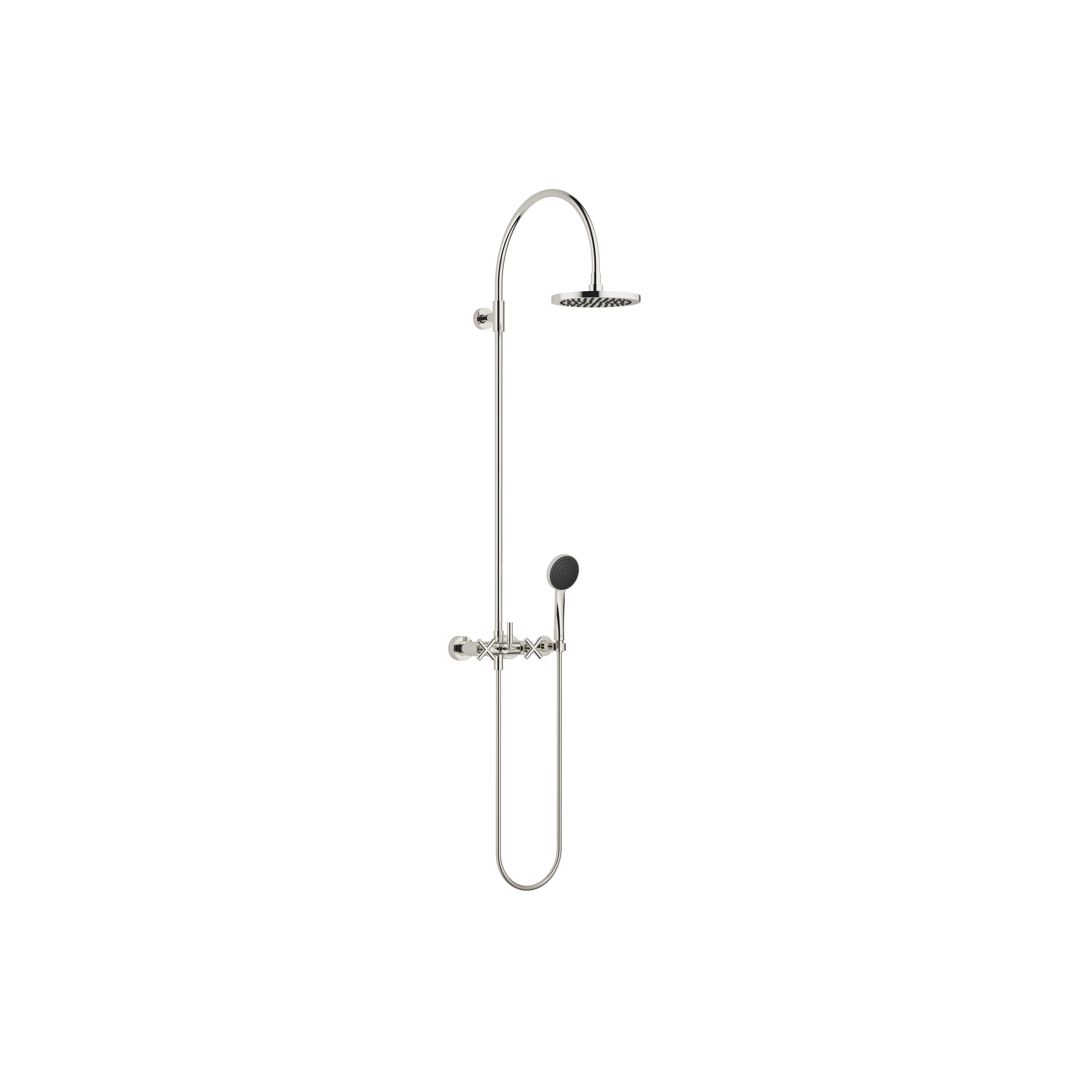 TARA Platinum : Showerpipe with shower mixer 220 mm