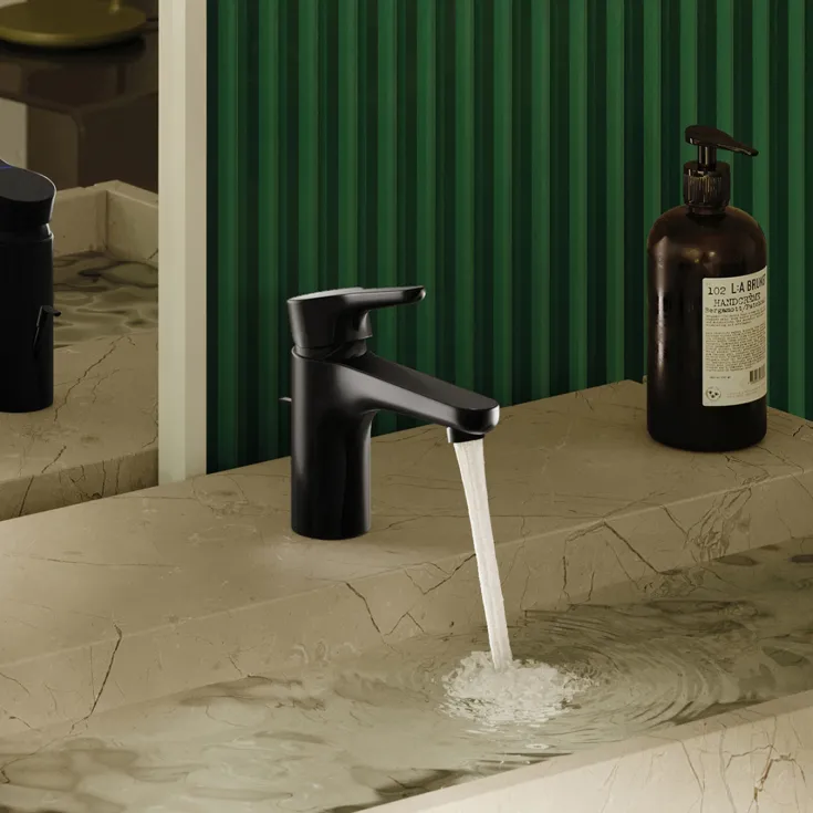 DORNBRACHT YAMOU Chrome : Single-lever basin mixer with pop-up waste