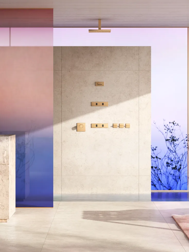 Golden finishes for your bathroom