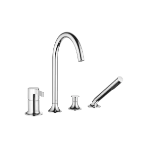 VAIA Chrome Bath faucets: Bath shower set for bath rim or tile edge ...