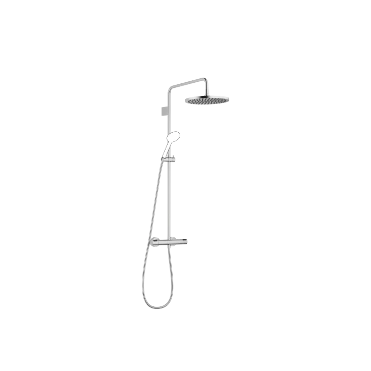 SERIES SPECIFIC Brushed Chrome : Shower pipe with shower thermostat ...