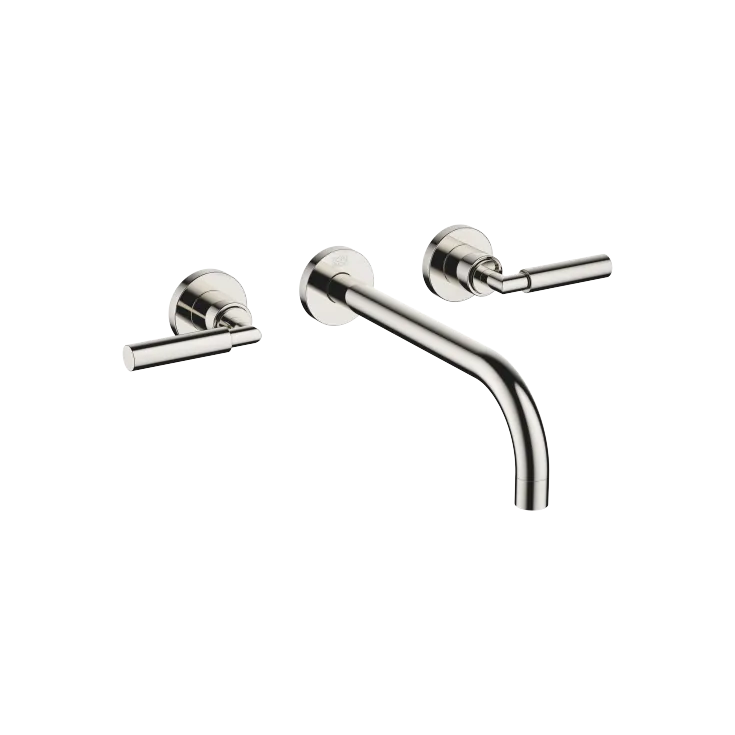 TARA Platinum : Wall-mounted three-hole lavatory mixer without drain